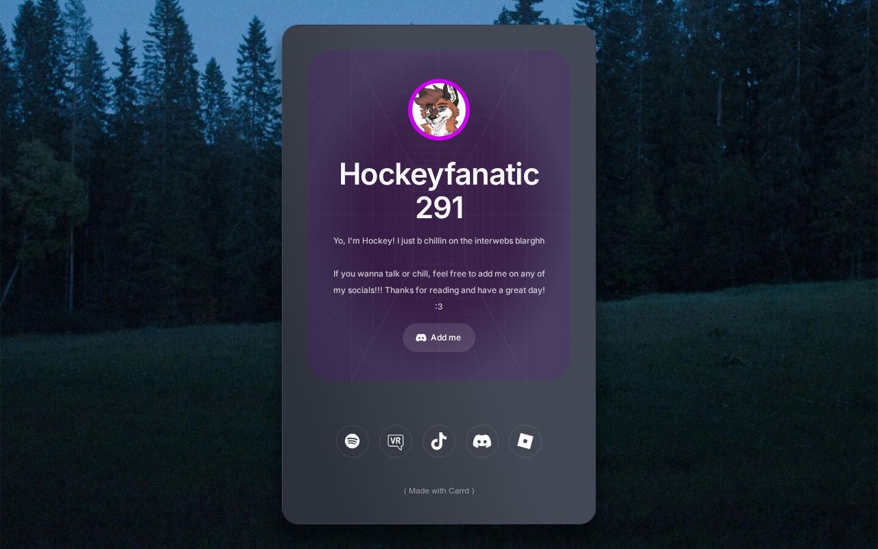Hockeys Intro Card